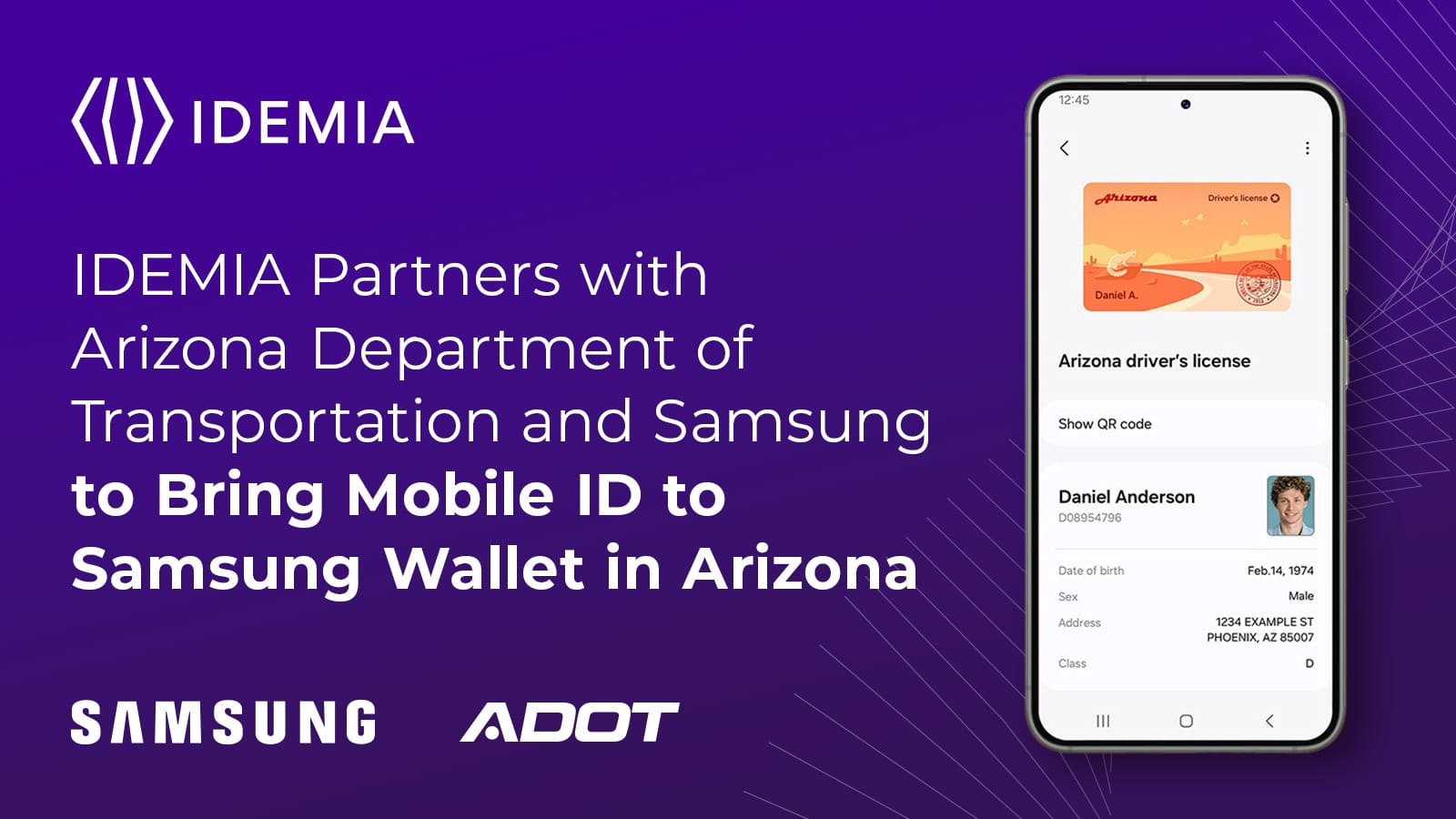 IDEMIA Partners with Arizona Department of Transportation and Samsung to Bring Mobile ID to ...